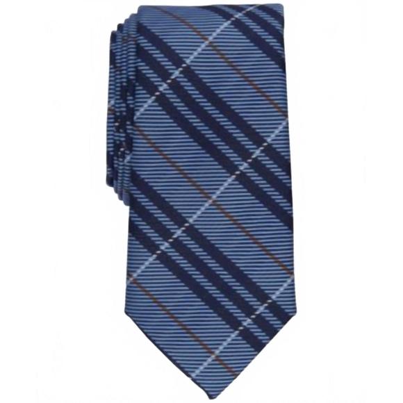 Club Room | Accessories | New Club Room Mens Powell Plaid Tie In Navy ...